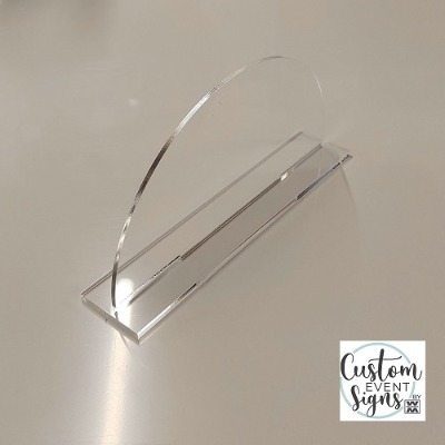 Acrylic Arch Table Number blank 10cmH x 20cmW - Custom Event Signs