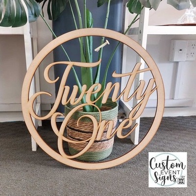 Twenty One Sign - Birthday Sign - Custom Event Signs